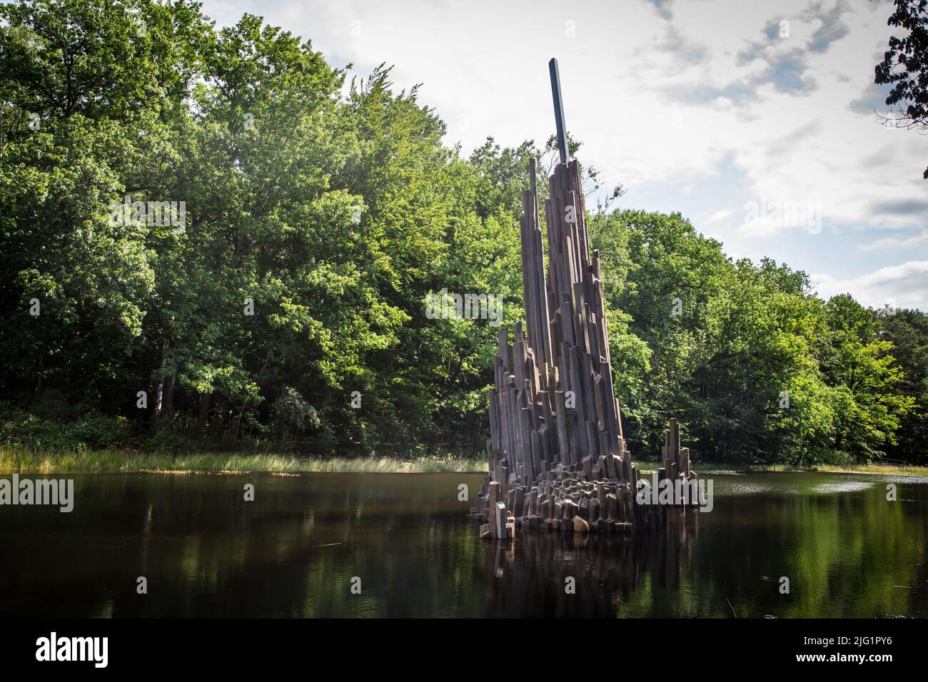 Lake in the Azalea and Rhododendron Park Kromlau , Saxony, Germany ...