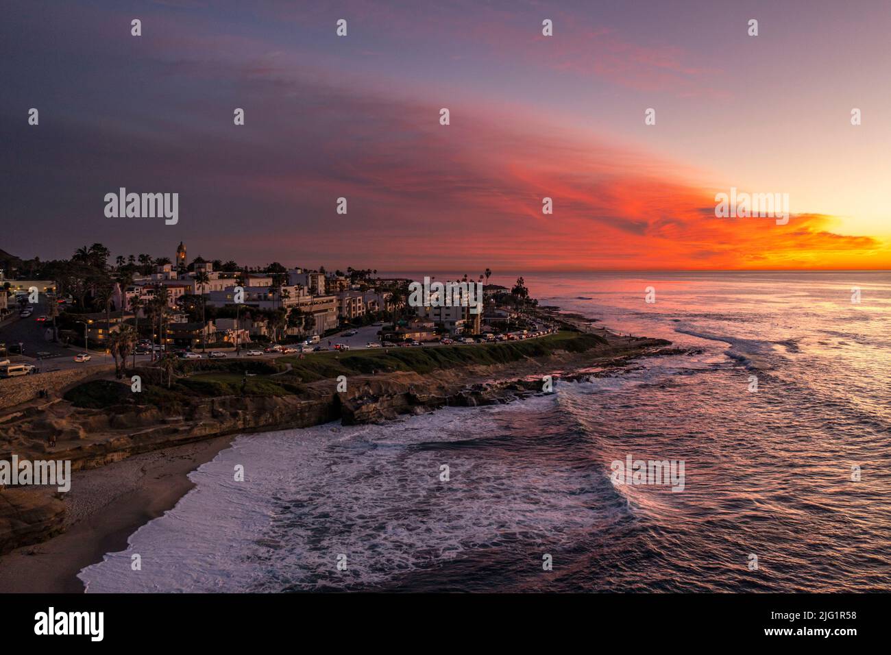 San Diego, California, USA. 11th Jan, 2022. The sun sets behind the ...