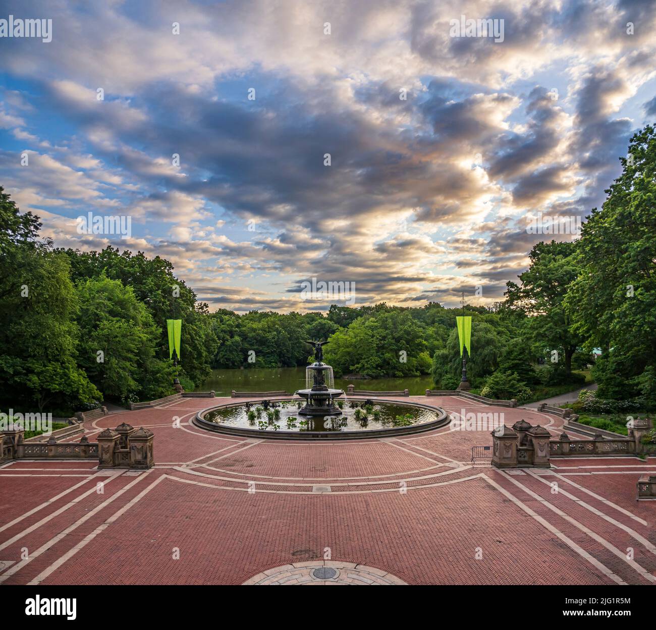 Bethesda Terrace and Fountain are two architectural features ...