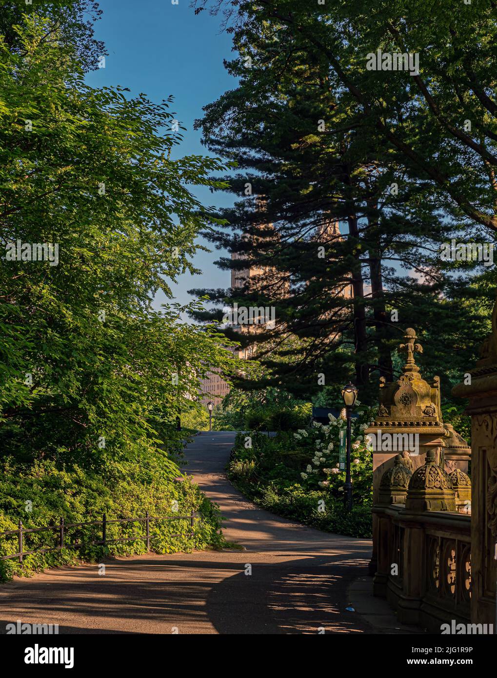 Bethesda Terrace and Fountain are two architectural features ...