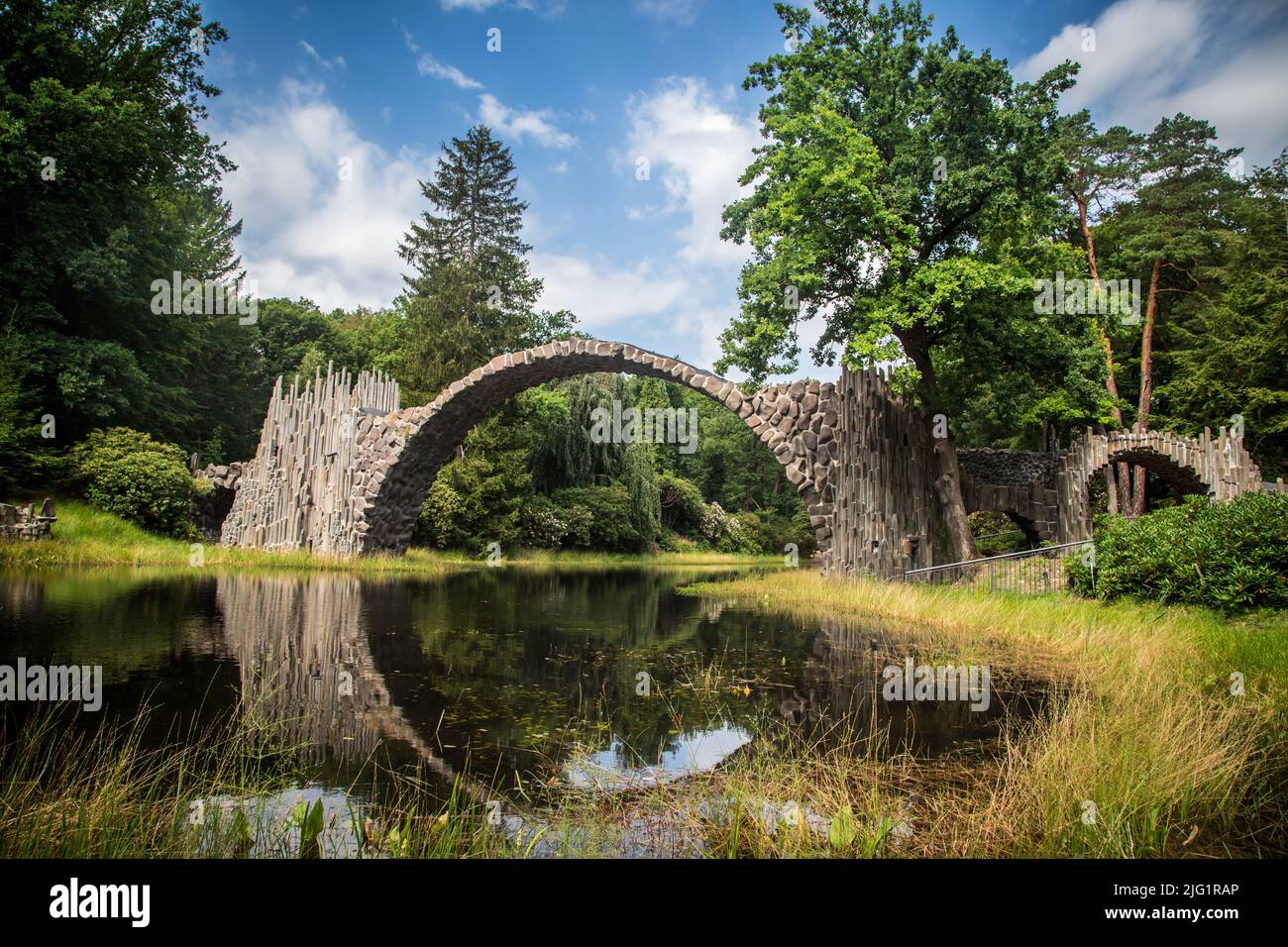 Rakotzbrücke (Rakotz bridge) in the Azalea and Rhododendron Park ...
