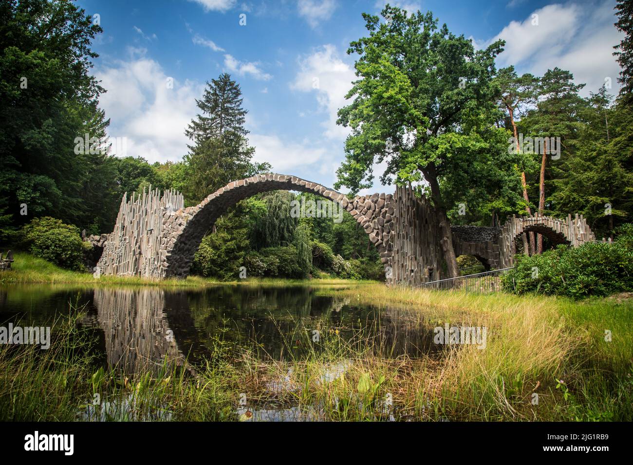 Rakotzbrücke (Rakotz bridge) in the Azalea and Rhododendron Park ...