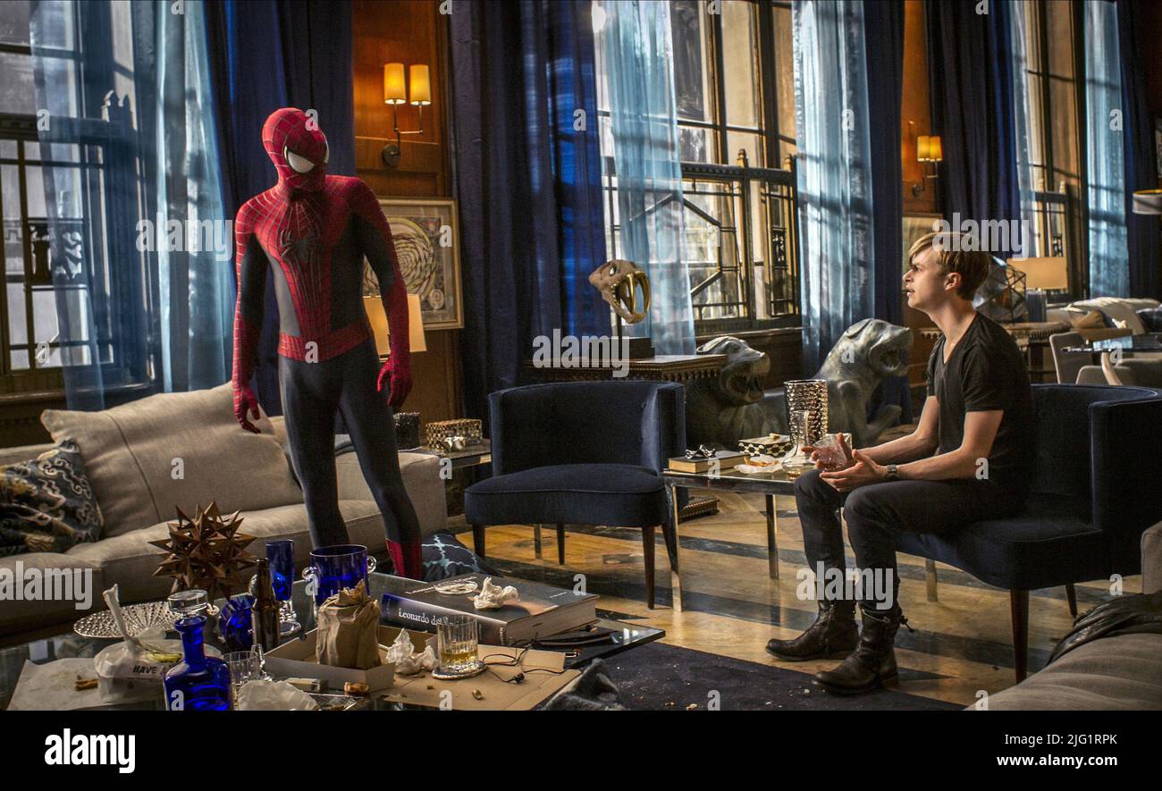 ANDREW GARFIELD, DANE DEHAAN, THE AMAZING SPIDER-MAN 2, 2014 Stock ...