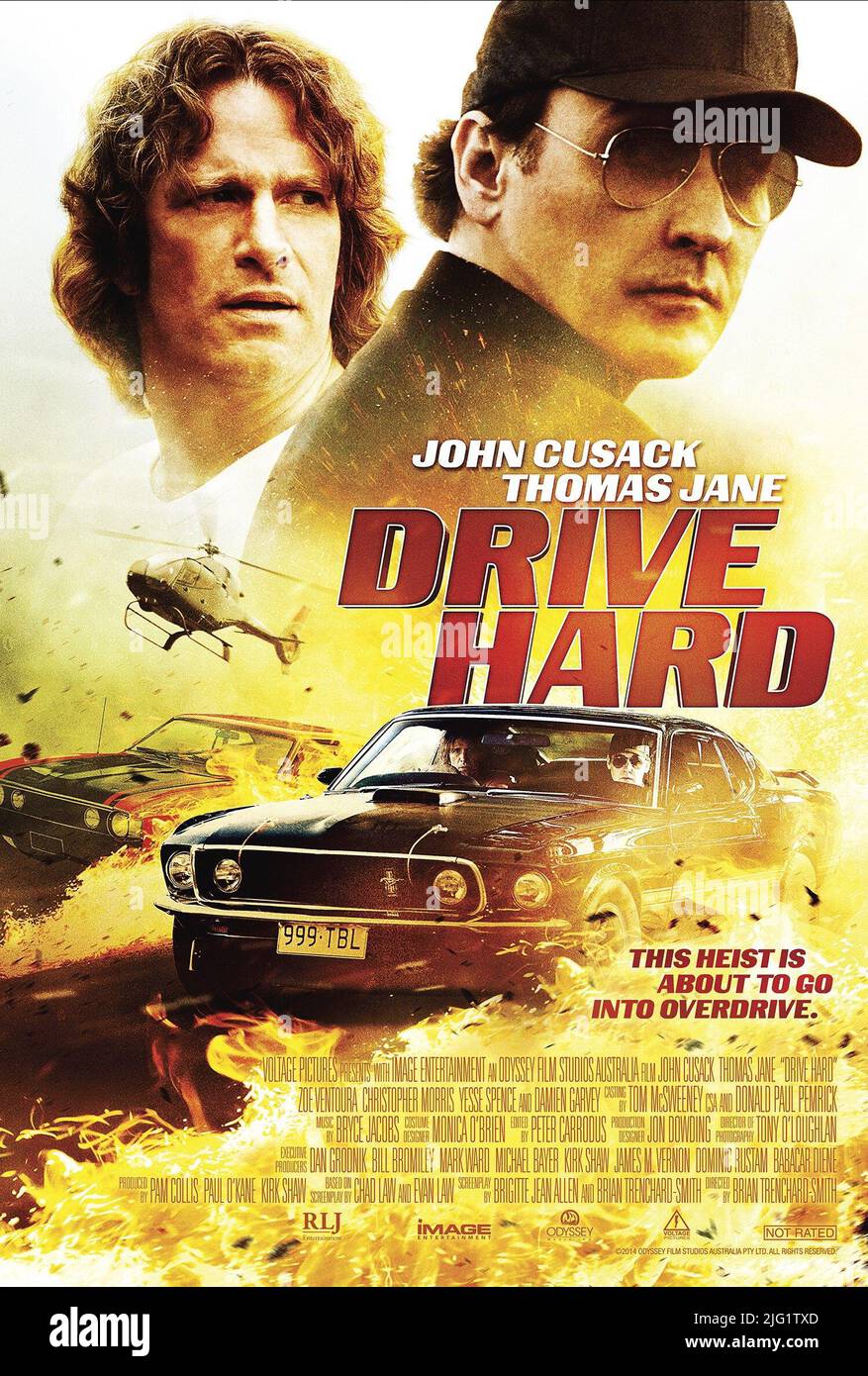 THOMAS JANE, JOHN CUSACK POSTER, DRIVE HARD, 2014 Stock Photo - Alamy