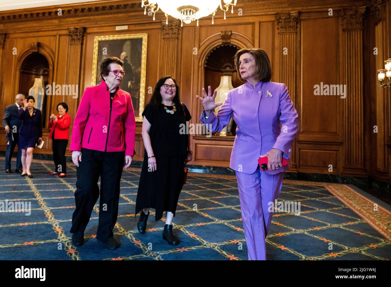 UNITED STATES - JUNE 23: From right, Speaker of the House Nancy Pelosi ...