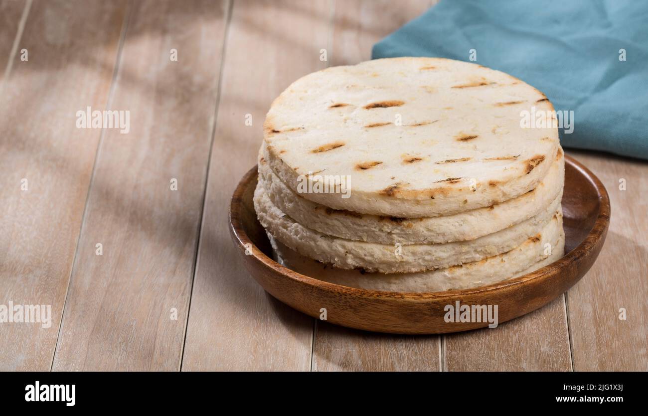 Arepas typical food from Latin America - white corn arepas Stock Photo ...
