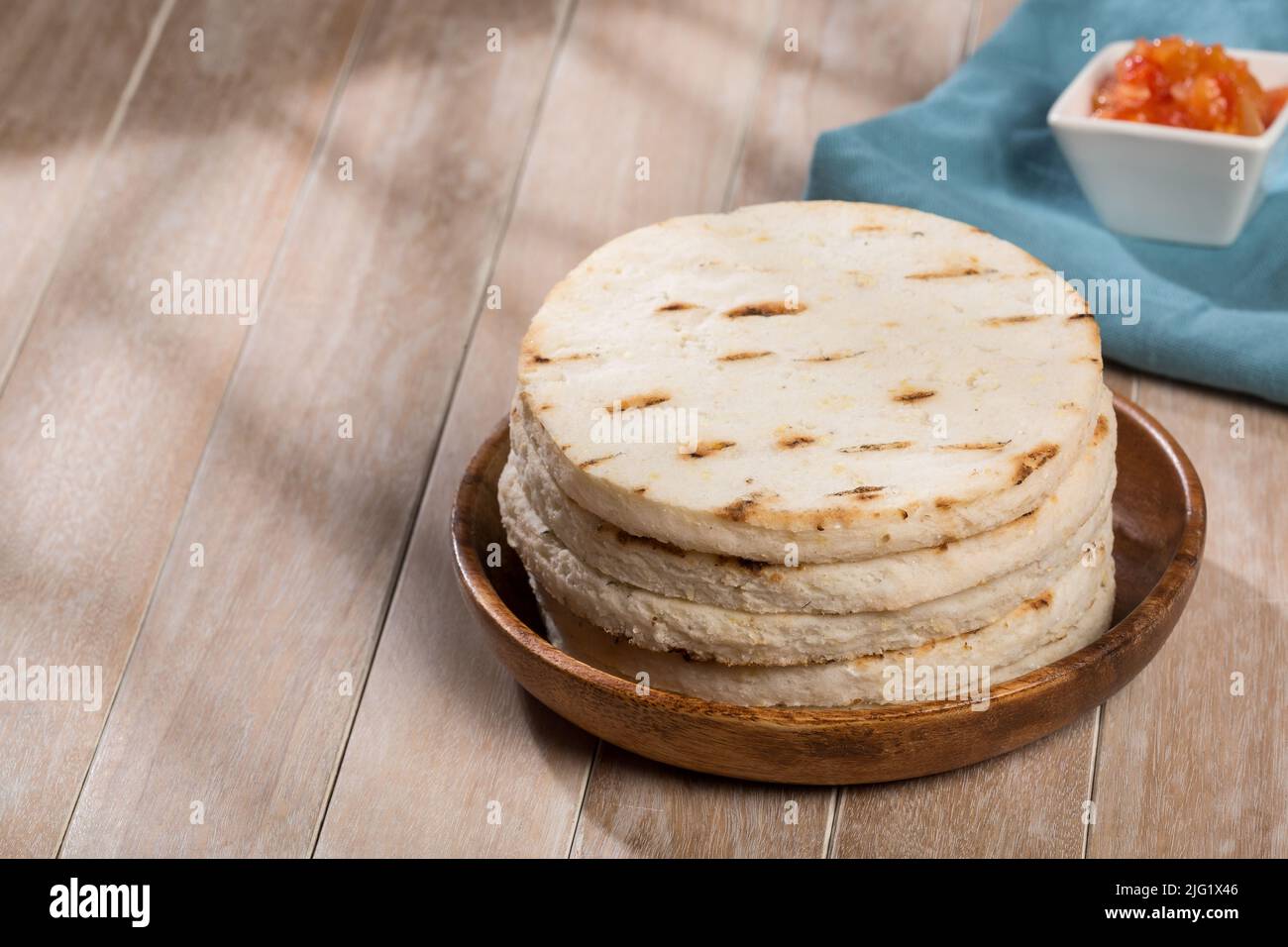 Arepas typical food from Latin America - white corn arepas Stock Photo ...