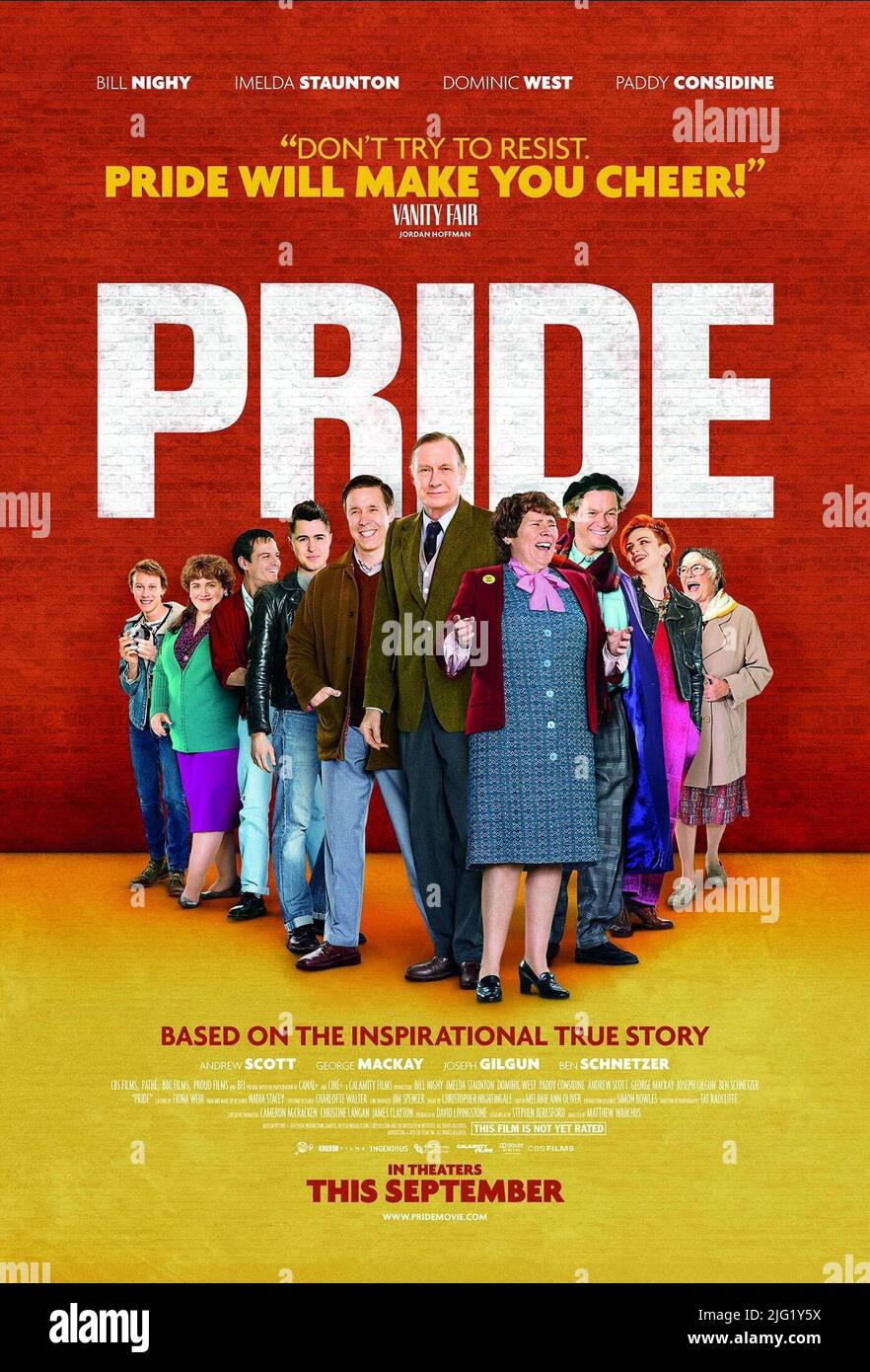 MACKAY,SCOTT,CONSIDINE,NIGHY,STAUNTON,POSTER, PRIDE, 2014 Stock Photo ...