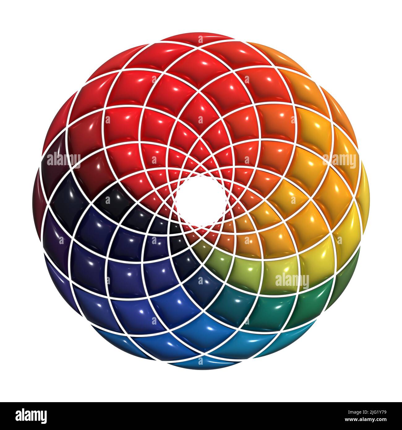 Rainbow colors color palette on white background - illustration Stock ...