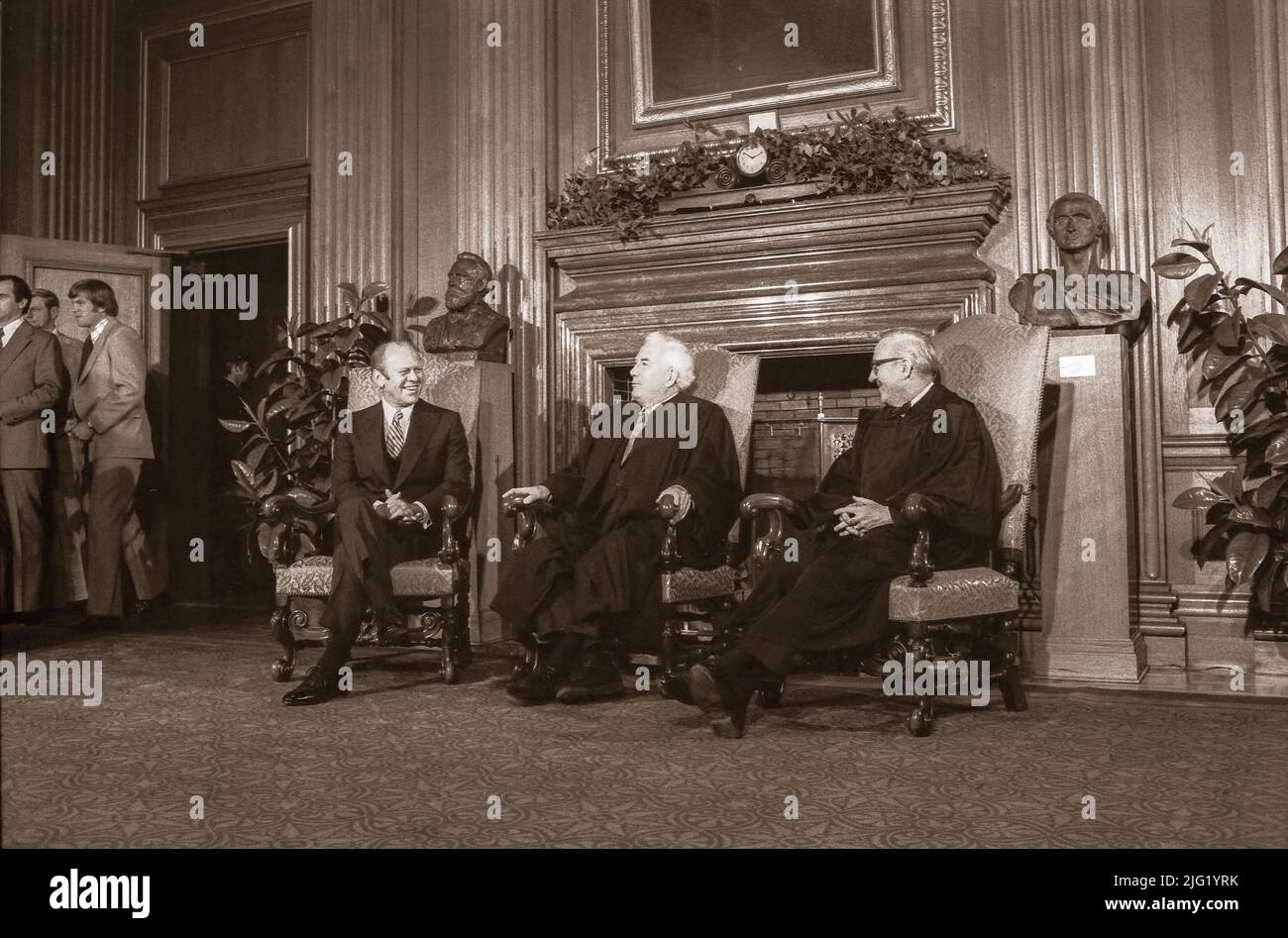 President Ford with Supreme Court Chief Justice Warren Burger and ...
