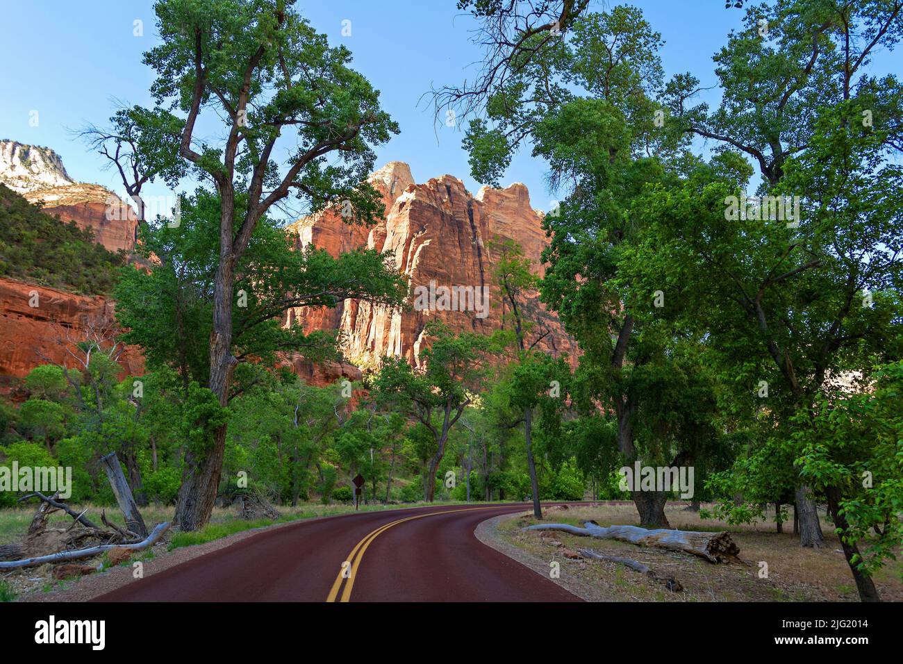 ZIon National Park Road. Great Adventure Road in Zion Stock Photo - Alamy