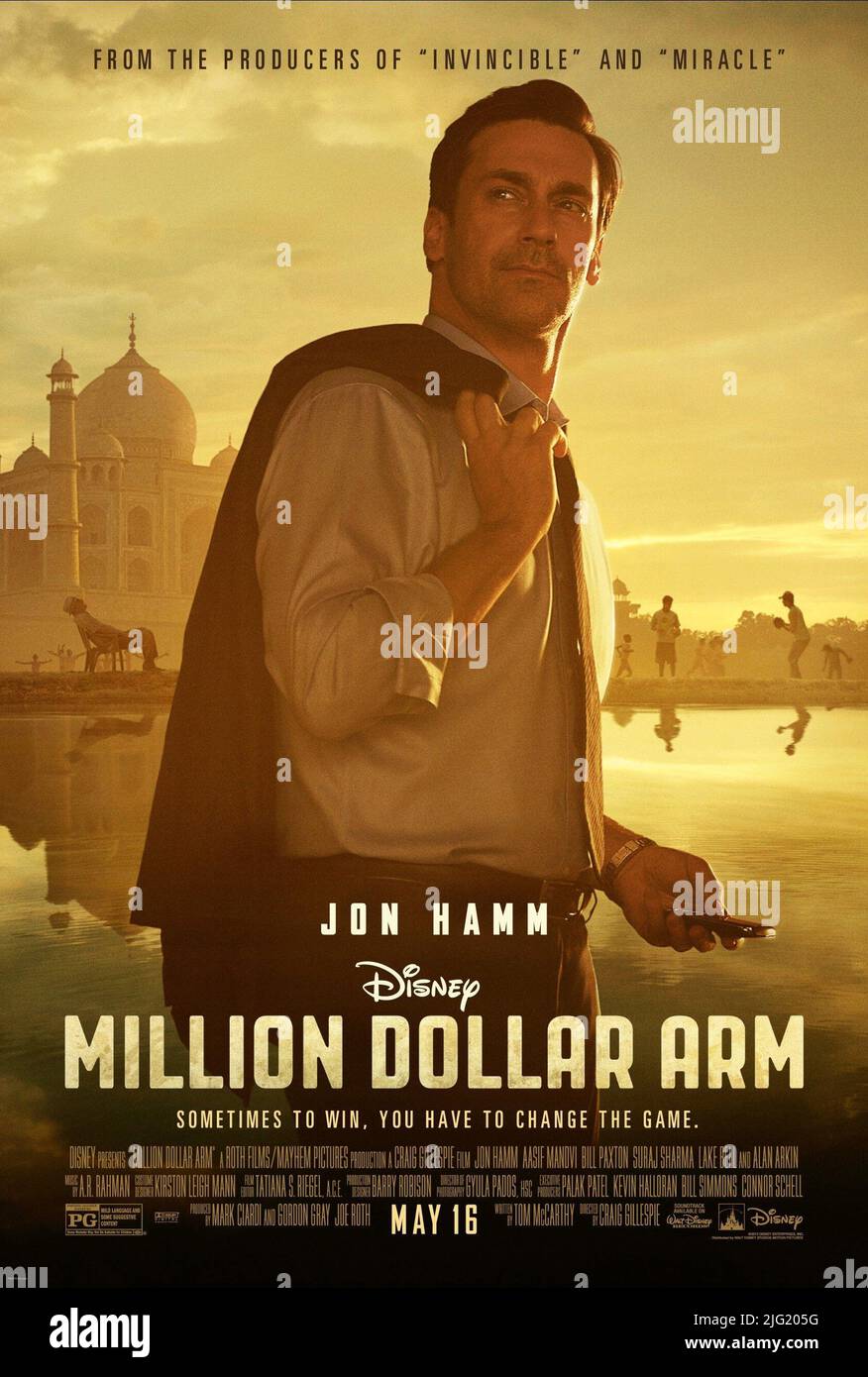 JON HAMM POSTER, MILLION DOLLAR ARM, 2014 Stock Photo - Alamy