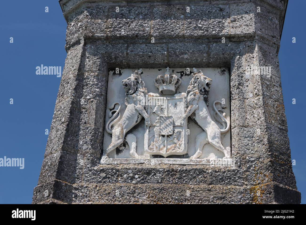 Lindau harbour with landmark lighttower and bavaria lion. bavaria lion ...