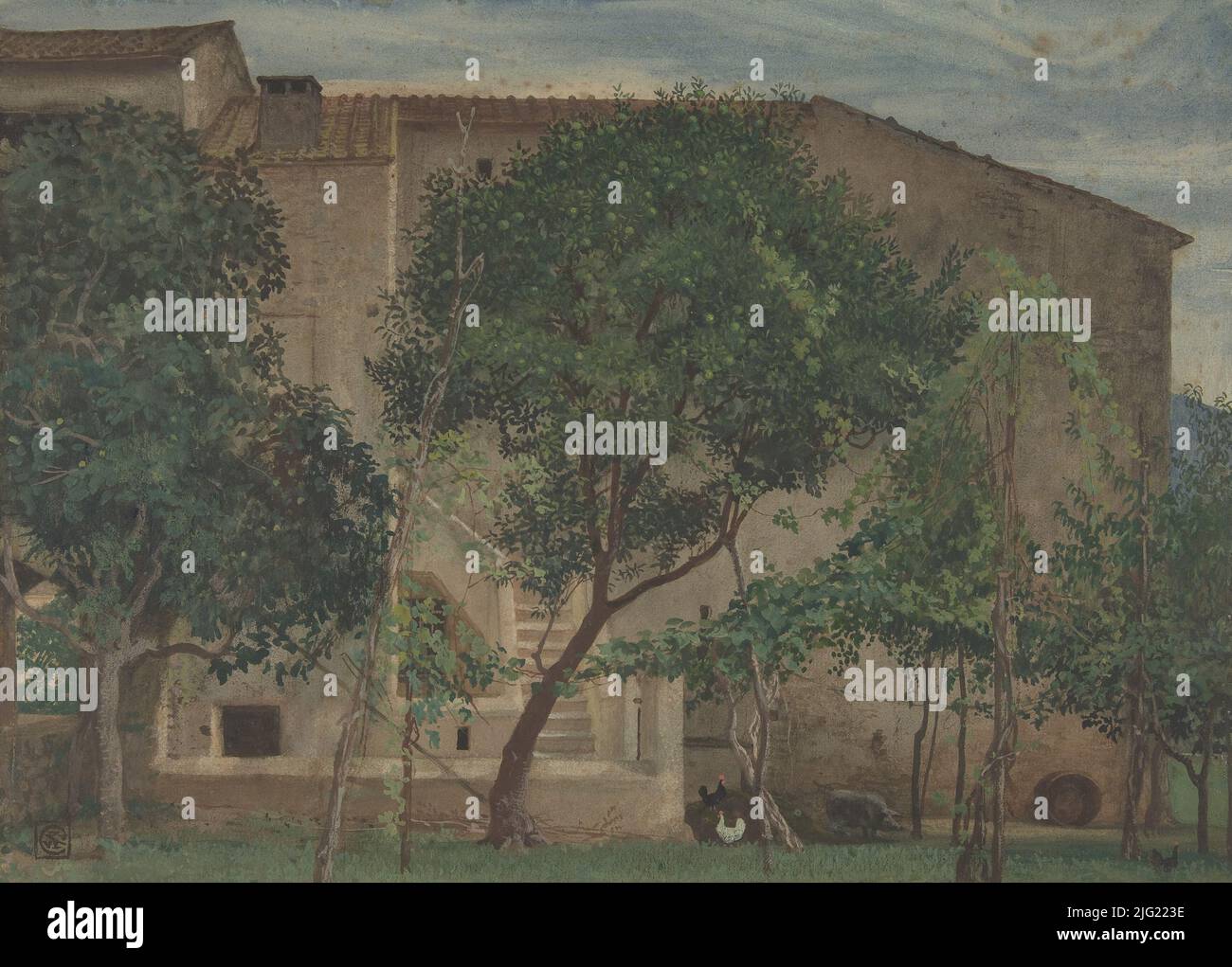 Italian Farmhouse (1871–1873) painting by Walter Crane Stock Photo - Alamy