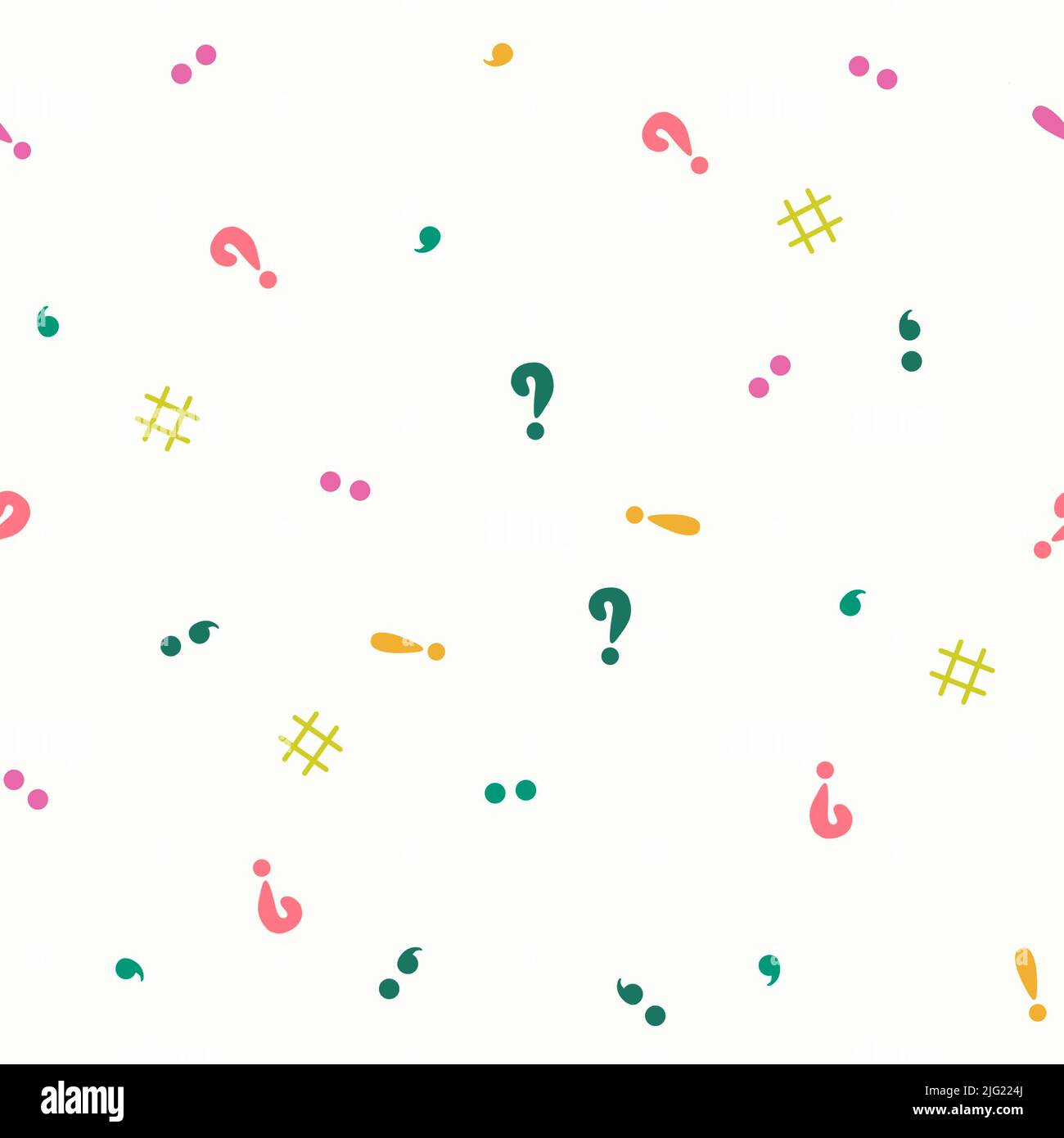 Punctuation marks seamless school pattern for kids and students for ...