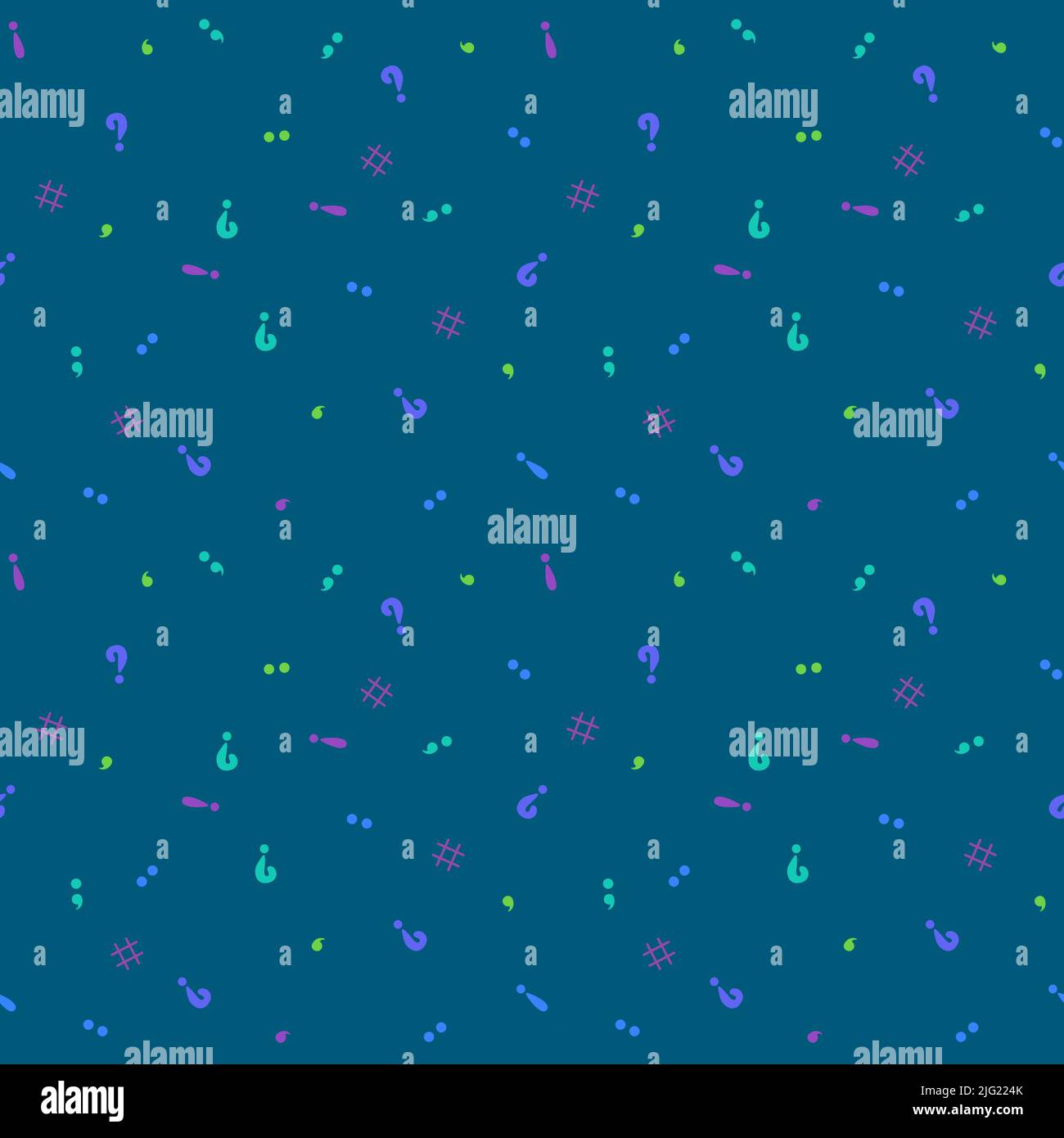 Punctuation marks seamless school pattern for kids and students for ...
