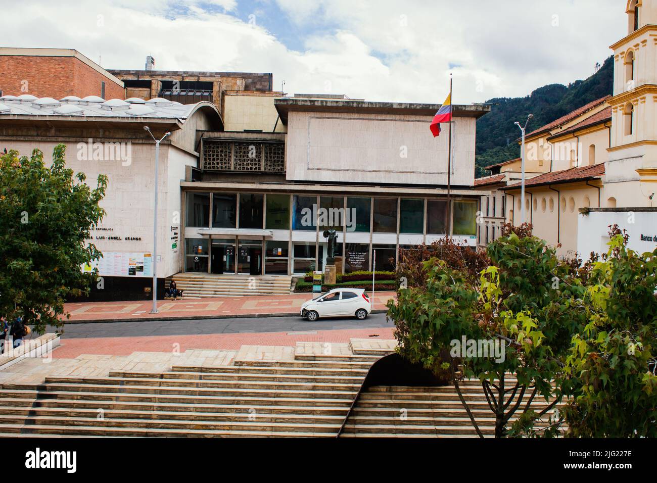 Streets of La Candelaria neighborhood, with buildings from the colonial ...
