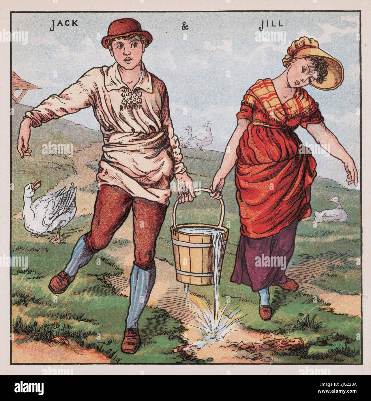 Jack & Jill, illustration by Walter Crane for The Baby's Opera (1877 ...