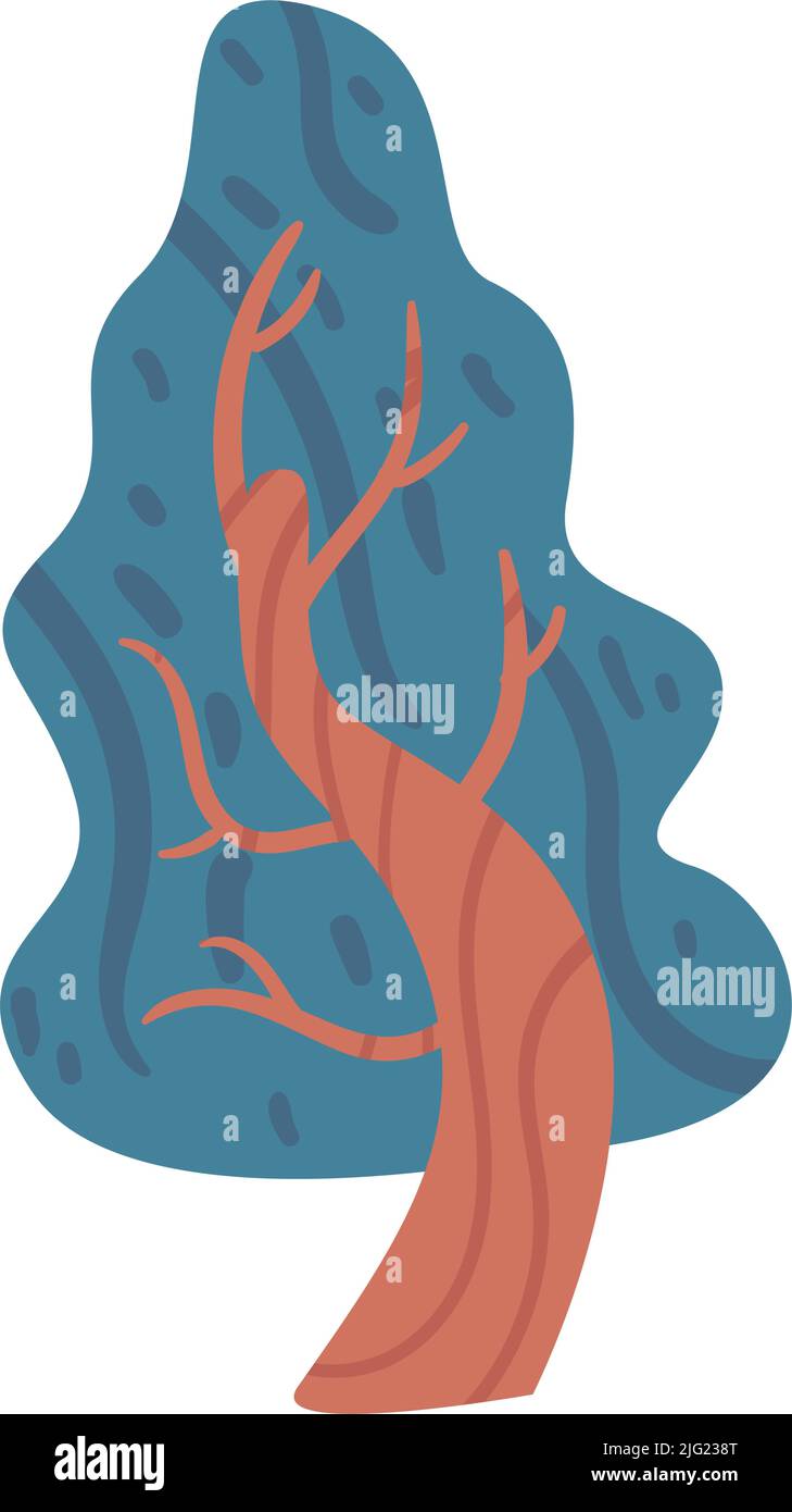 flat blue tree design Stock Vector Image & Art - Alamy