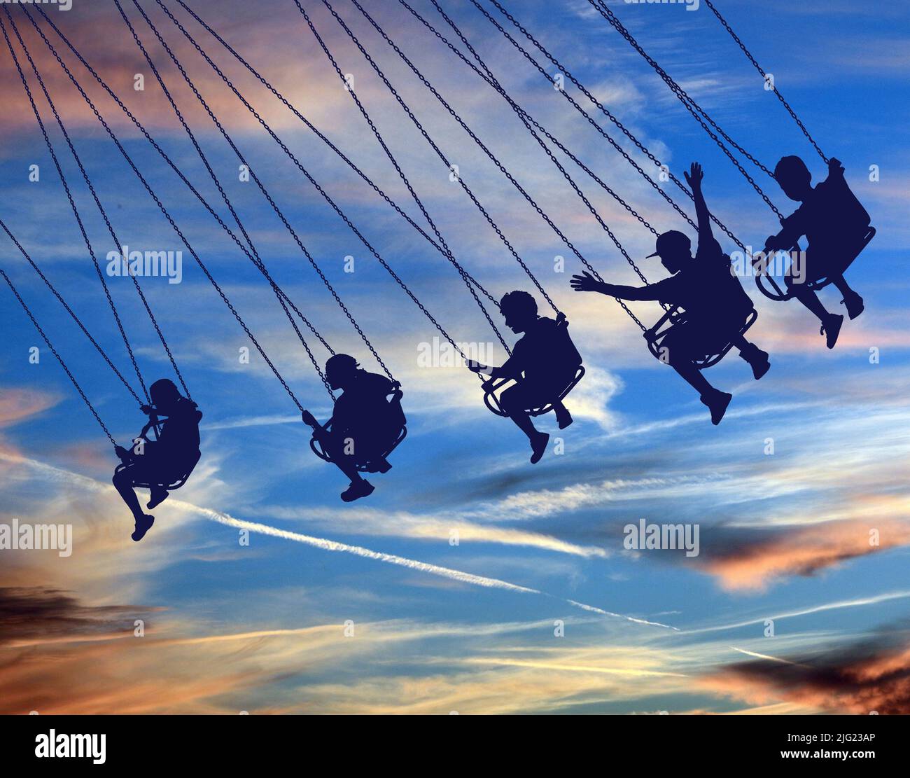 Chair o planes ride swing ride fairground hi-res stock photography and ...