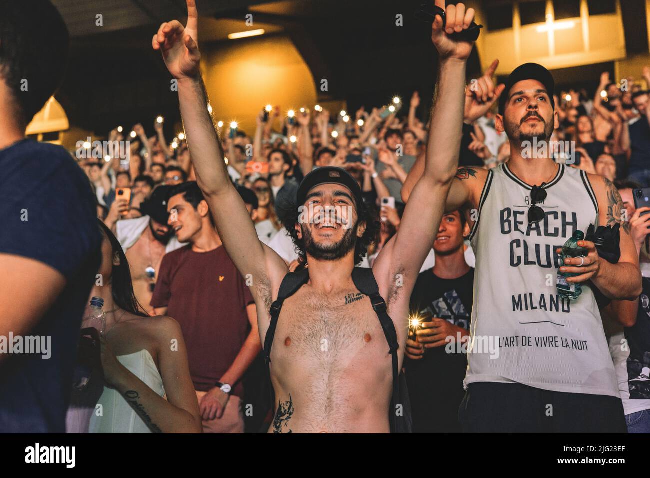07/07/2022 - Italian rapper SALMO performing live at San Siro Stadium ...