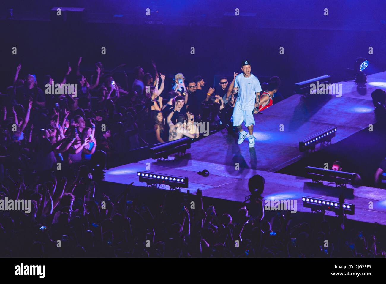 07/07/2022 - Italian rapper SALMO performing live at San Siro Stadium ...