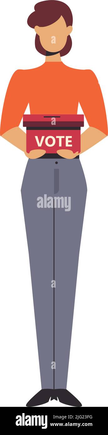 Ballot box woman Stock Vector Images - Alamy