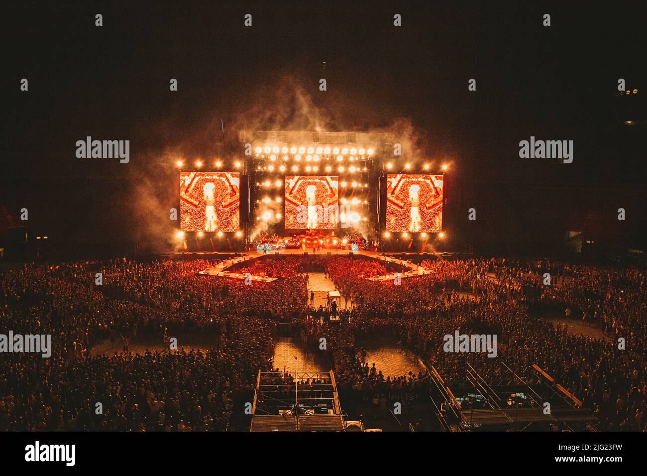 07/07/2022 - Italian rapper SALMO performing live at San Siro Stadium ...