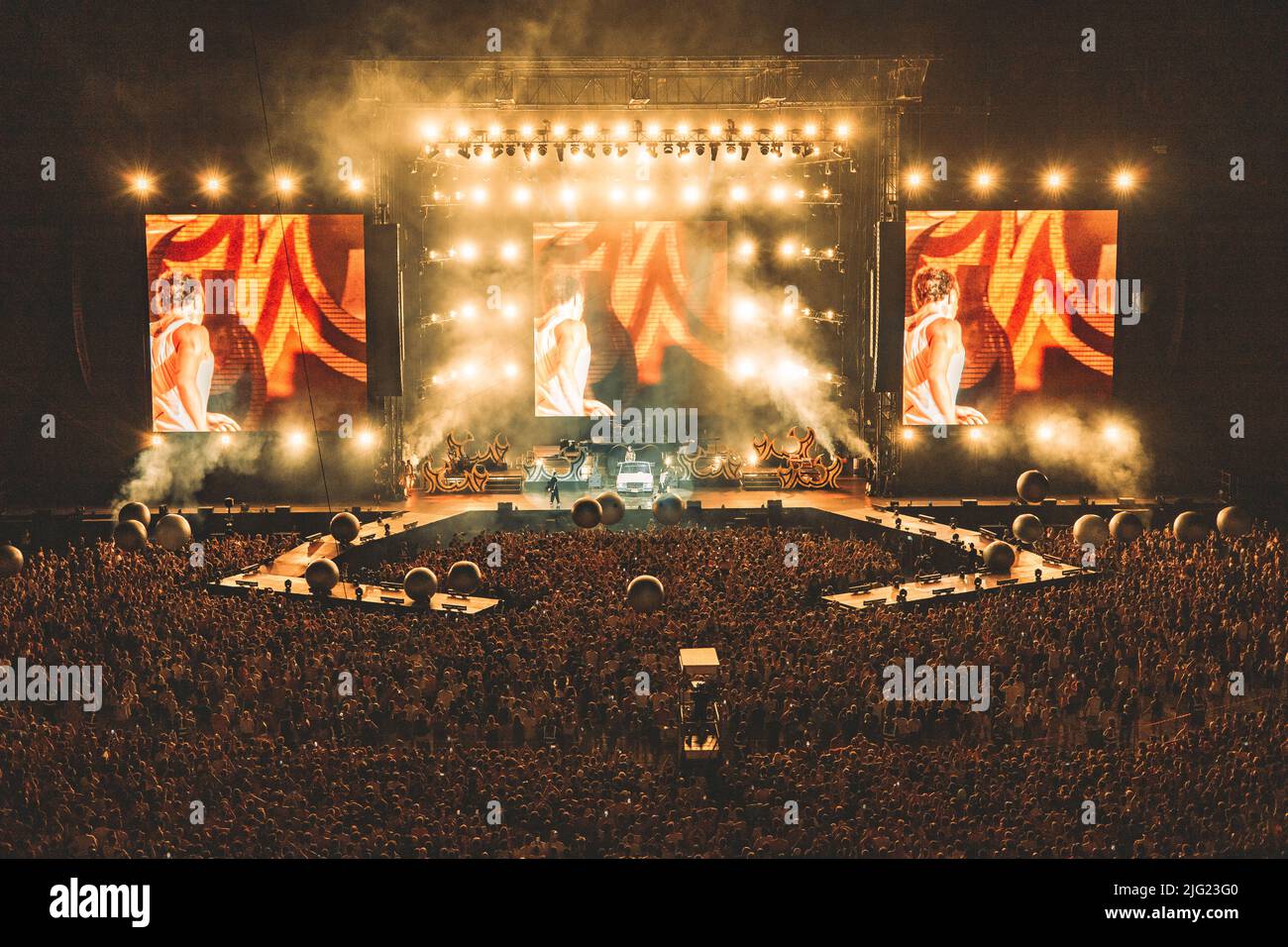 07/07/2022 - Italian rapper SALMO performing live at San Siro Stadium ...