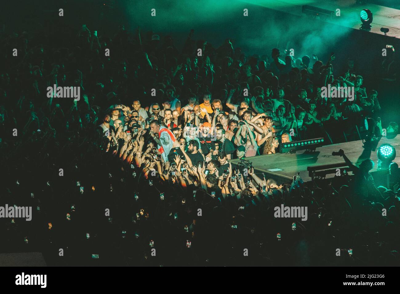 07/07/2022 - Italian rapper SALMO performing live at San Siro Stadium ...