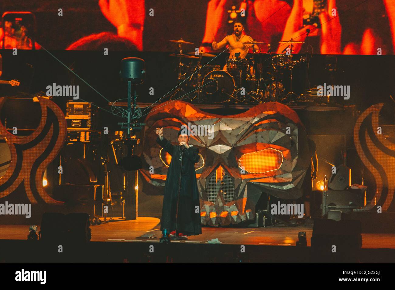 07/07/2022 - Italian rapper SALMO performing live at San Siro Stadium ...
