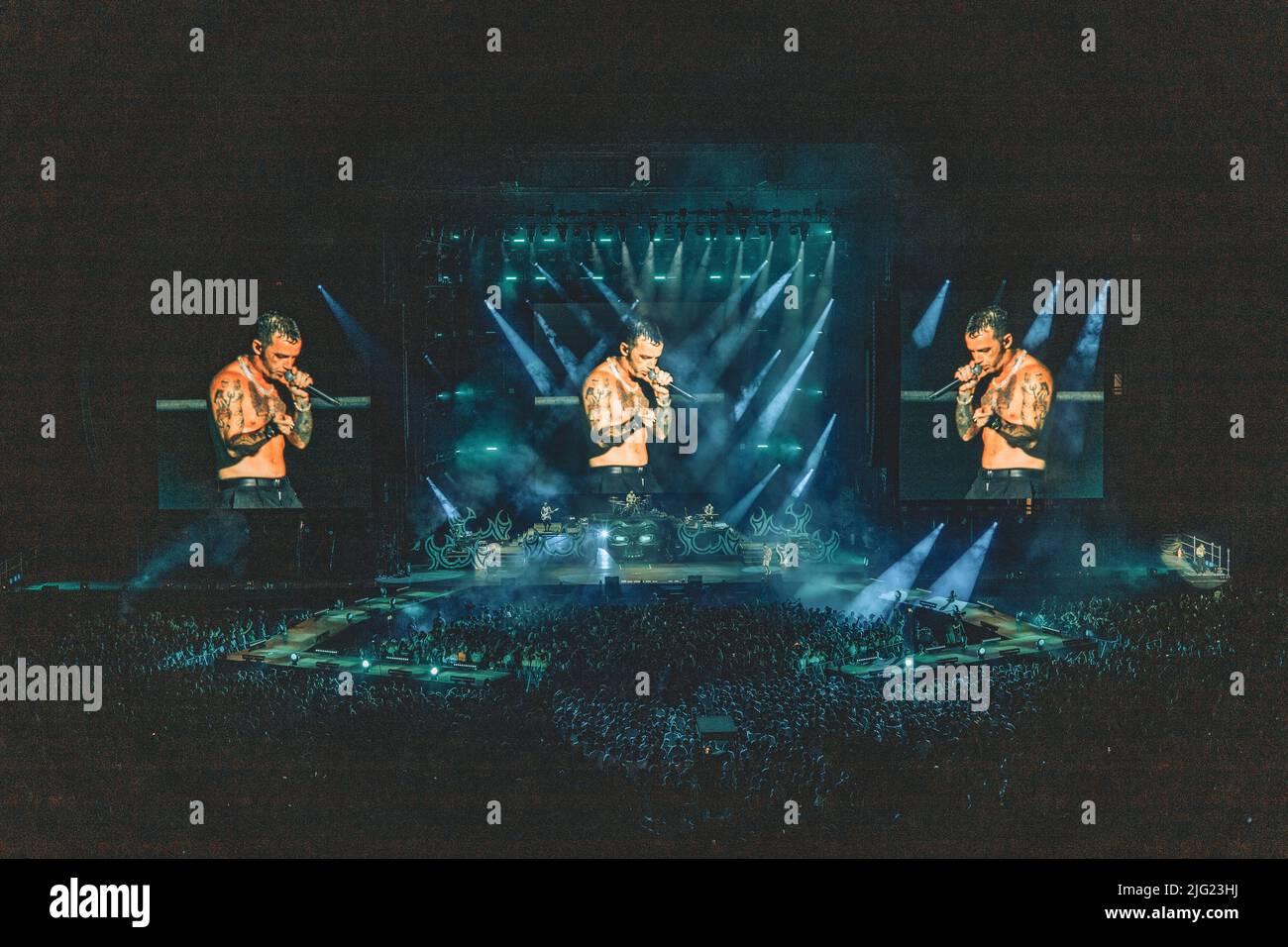 07/07/2022 - Italian rapper SALMO performing live at San Siro Stadium ...