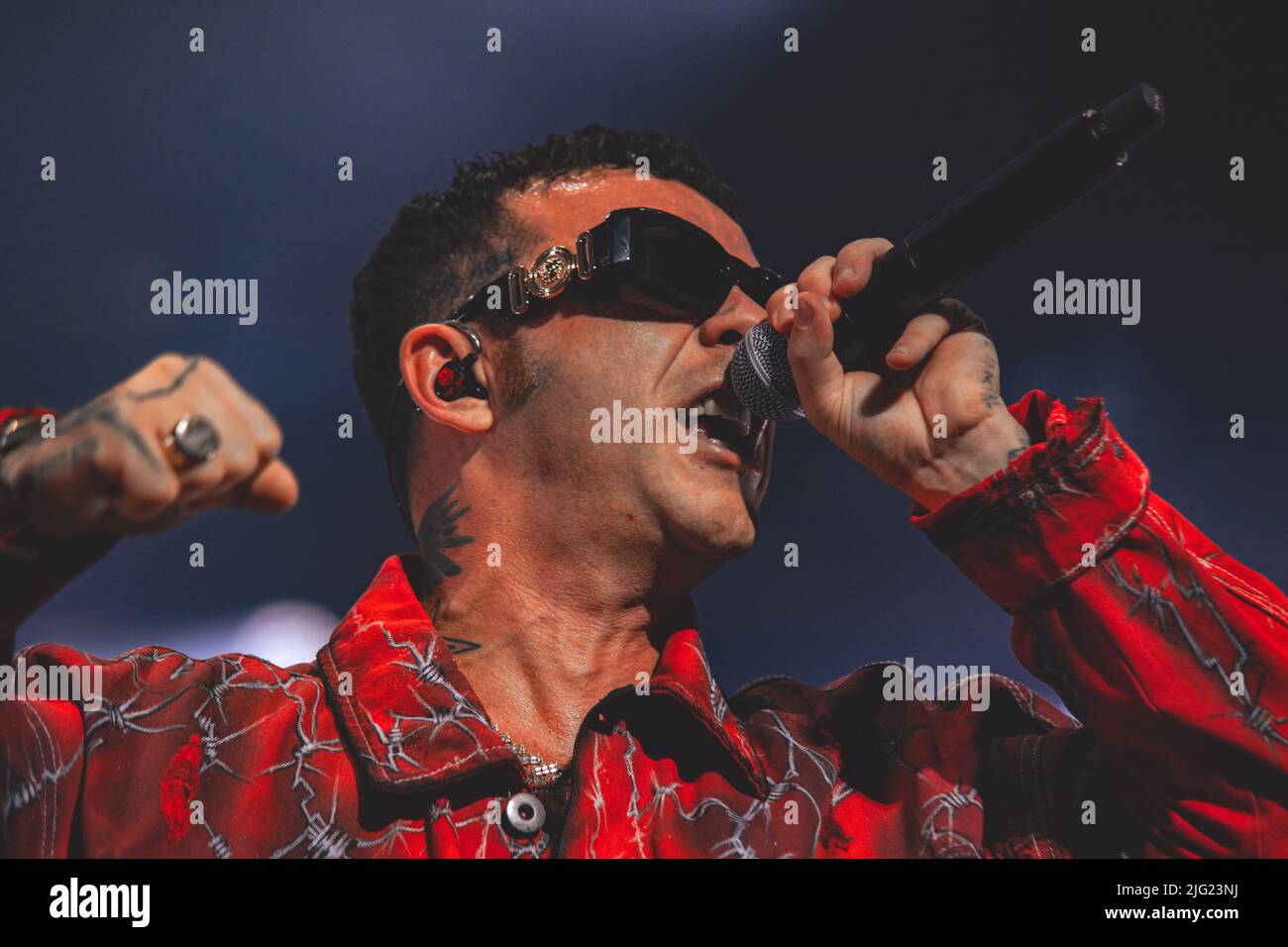 07/07/2022 - Italian rapper SALMO performing live at San Siro Stadium ...