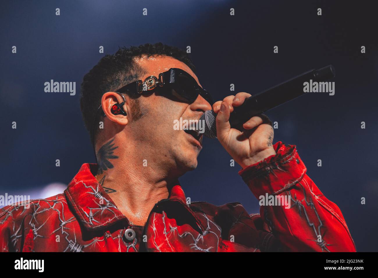 07/07/2022 - Italian rapper SALMO performing live at San Siro Stadium ...