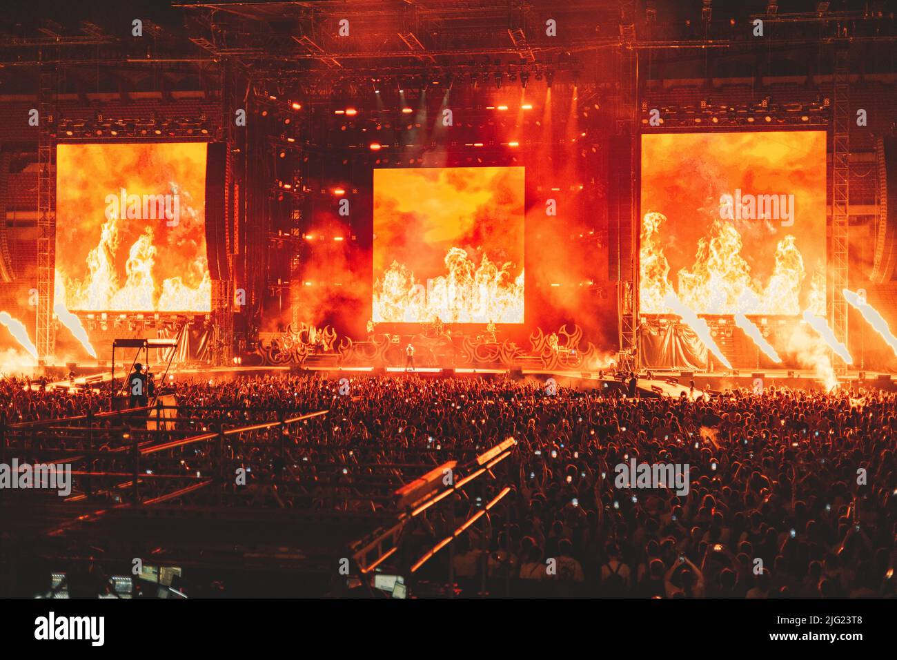 07/07/2022 - Italian rapper SALMO performing live at San Siro Stadium ...