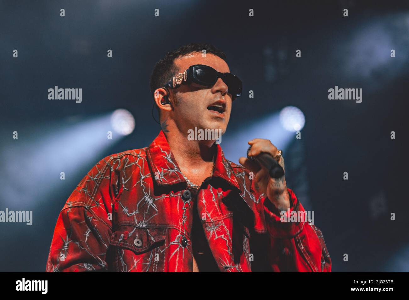07/07/2022 - Italian rapper SALMO performing live at San Siro Stadium ...
