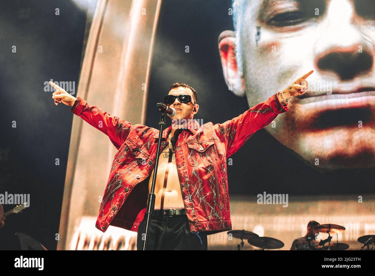 07/07/2022 - Italian rapper SALMO performing live at San Siro Stadium ...