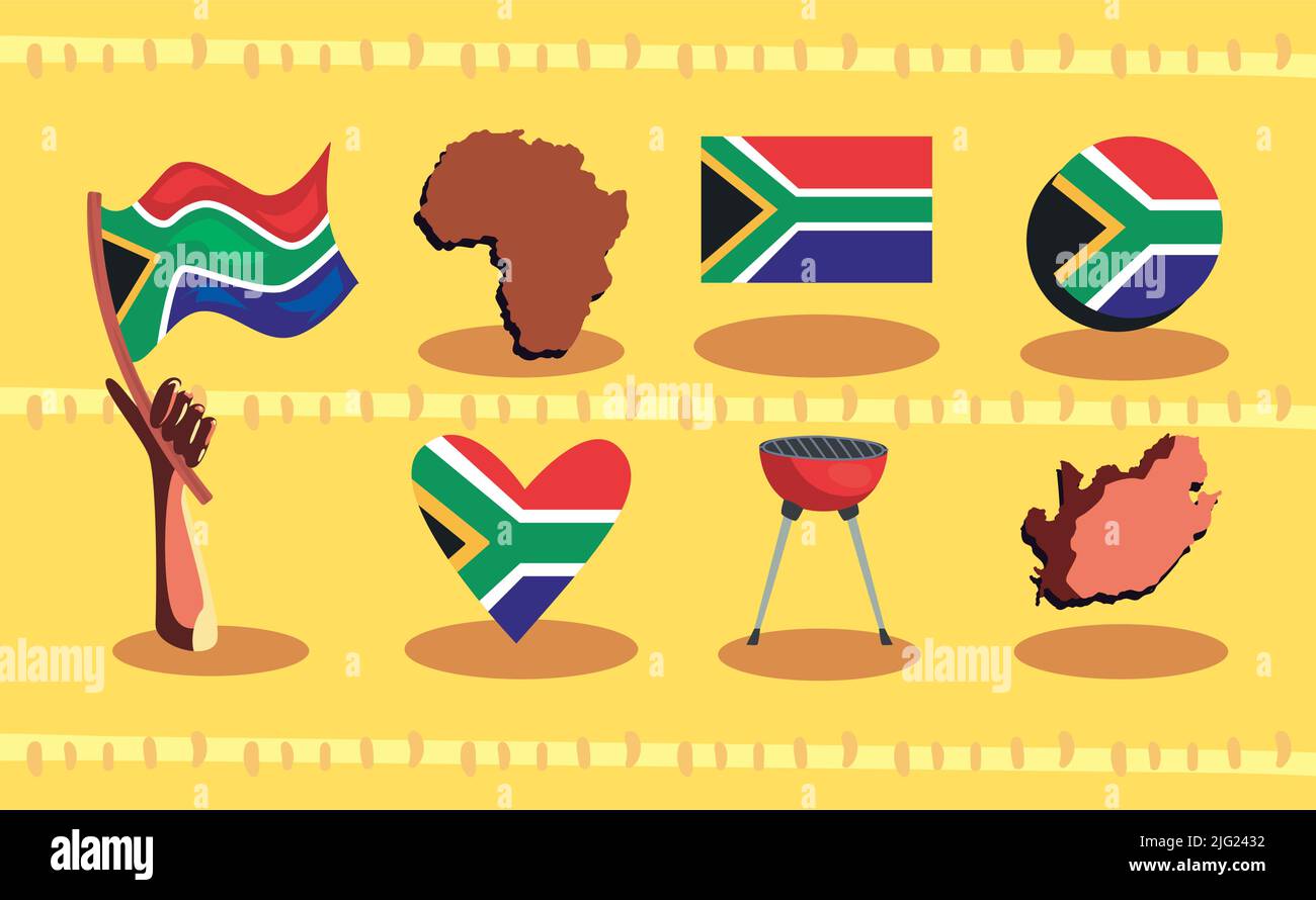 seven flat african items Stock Vector Image & Art - Alamy