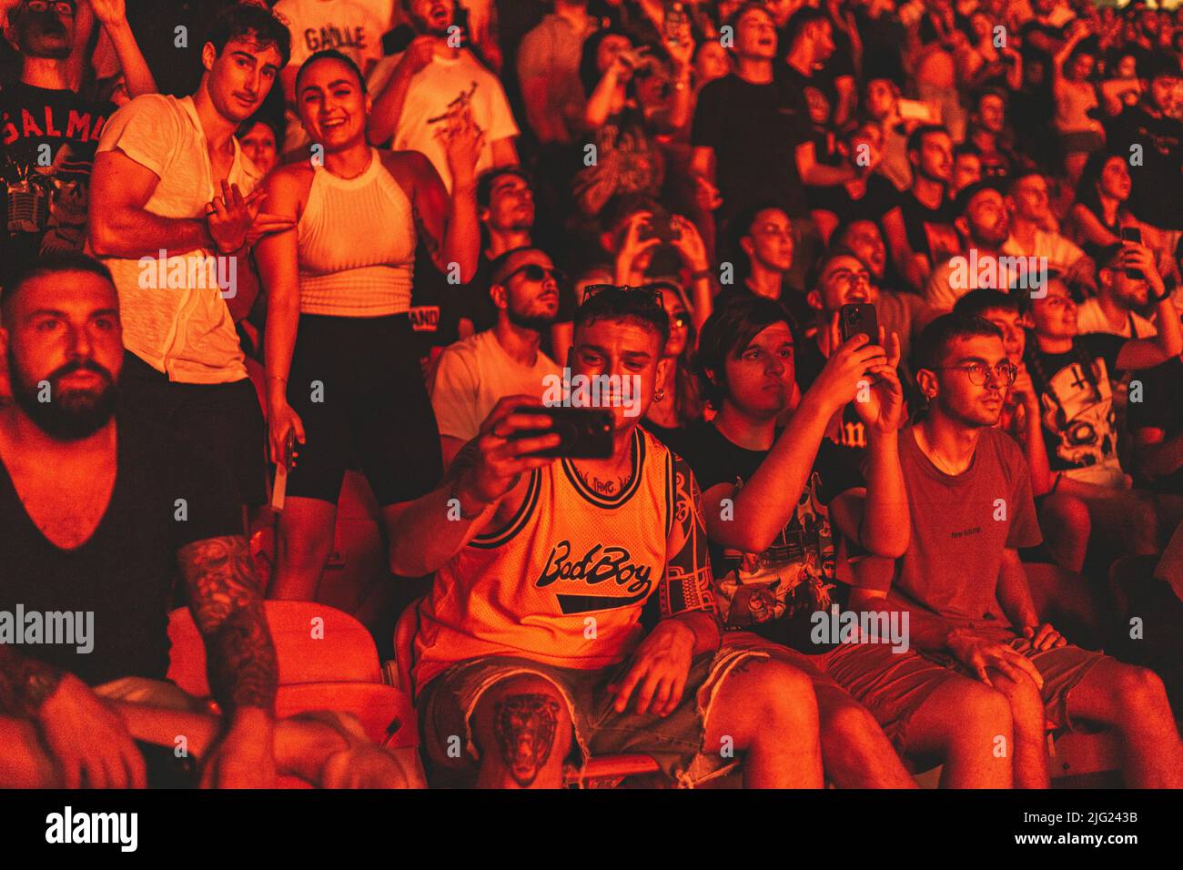 07/07/2022 - Italian rapper SALMO performing live at San Siro Stadium ...