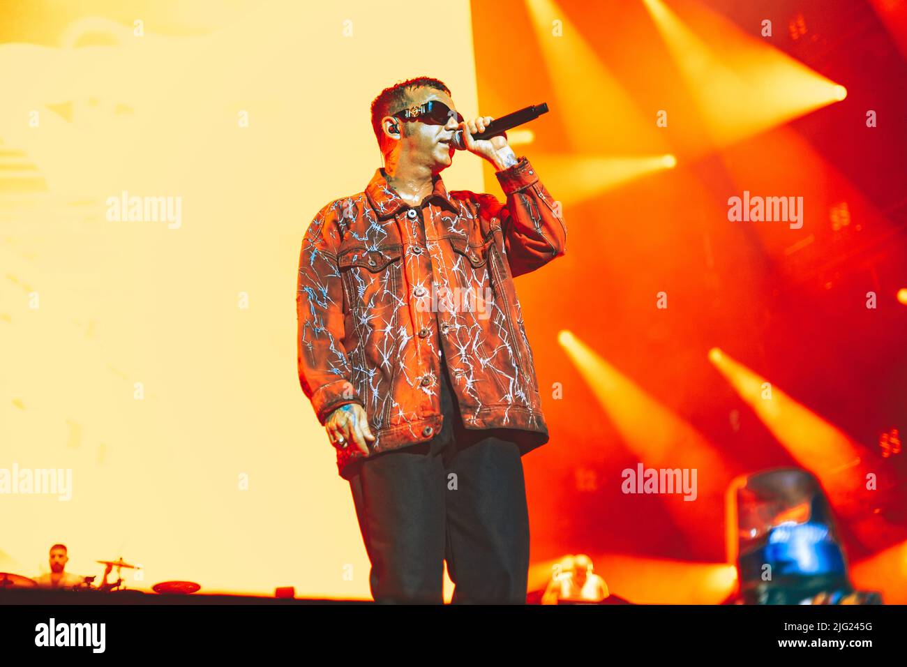 07/07/2022 - Italian rapper SALMO performing live at San Siro Stadium ...