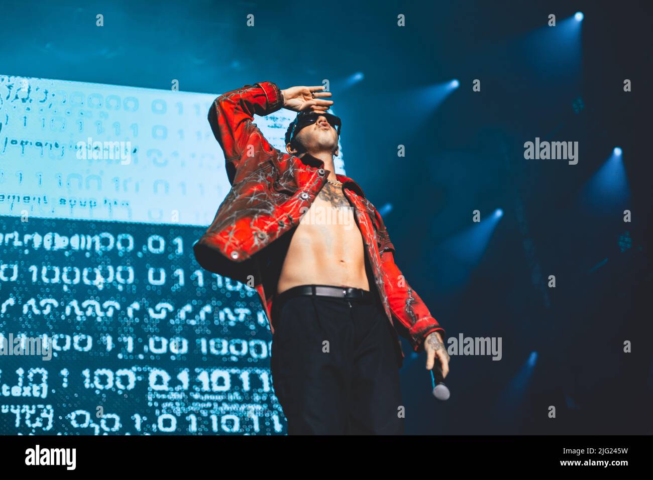 07/07/2022 - Italian rapper SALMO performing live at San Siro Stadium ...