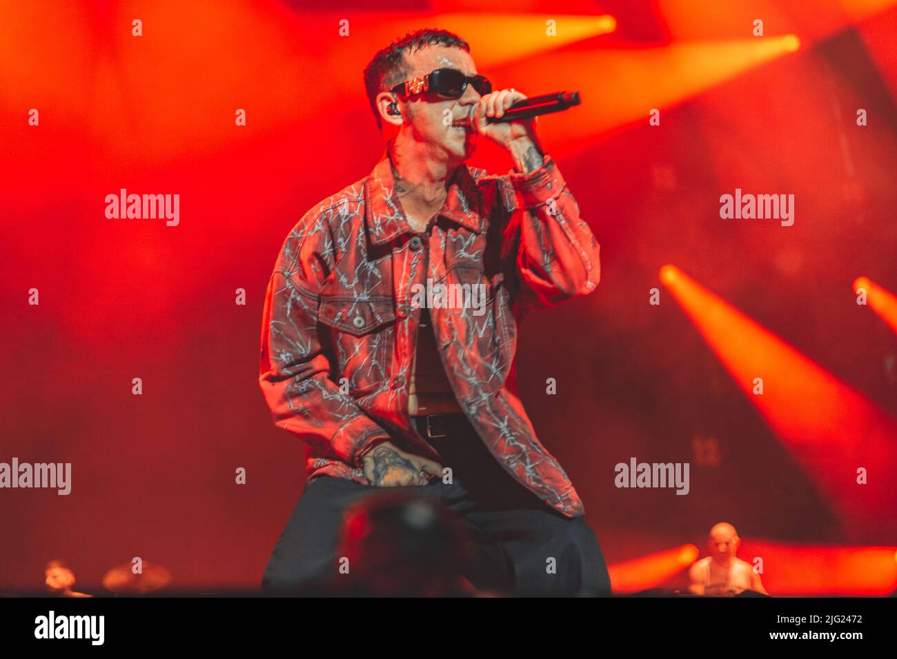 07/07/2022 - Italian rapper SALMO performing live at San Siro Stadium ...