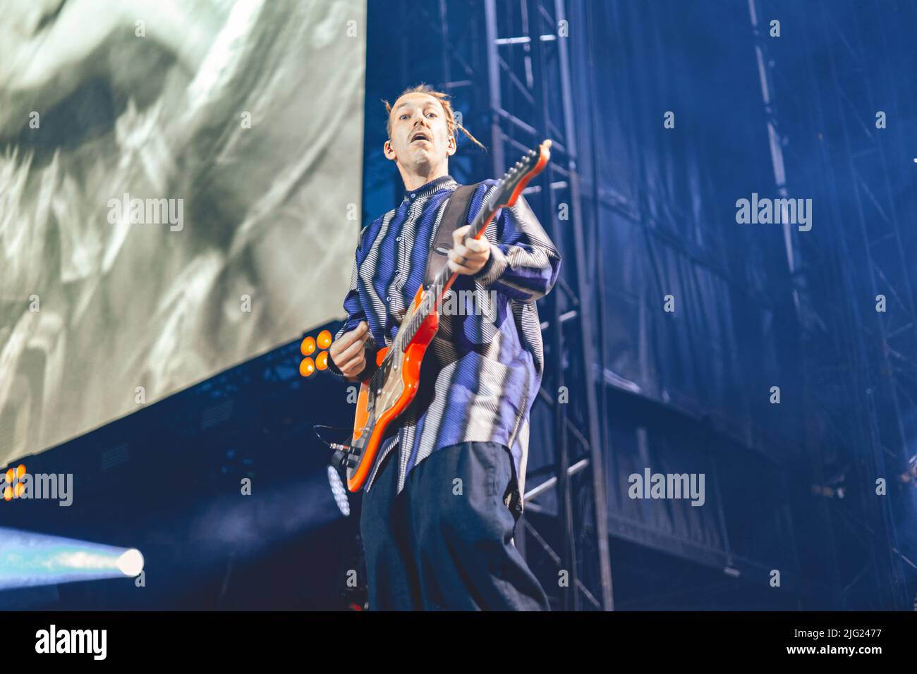 07/07/2022 - Italian rapper SALMO performing live at San Siro Stadium ...