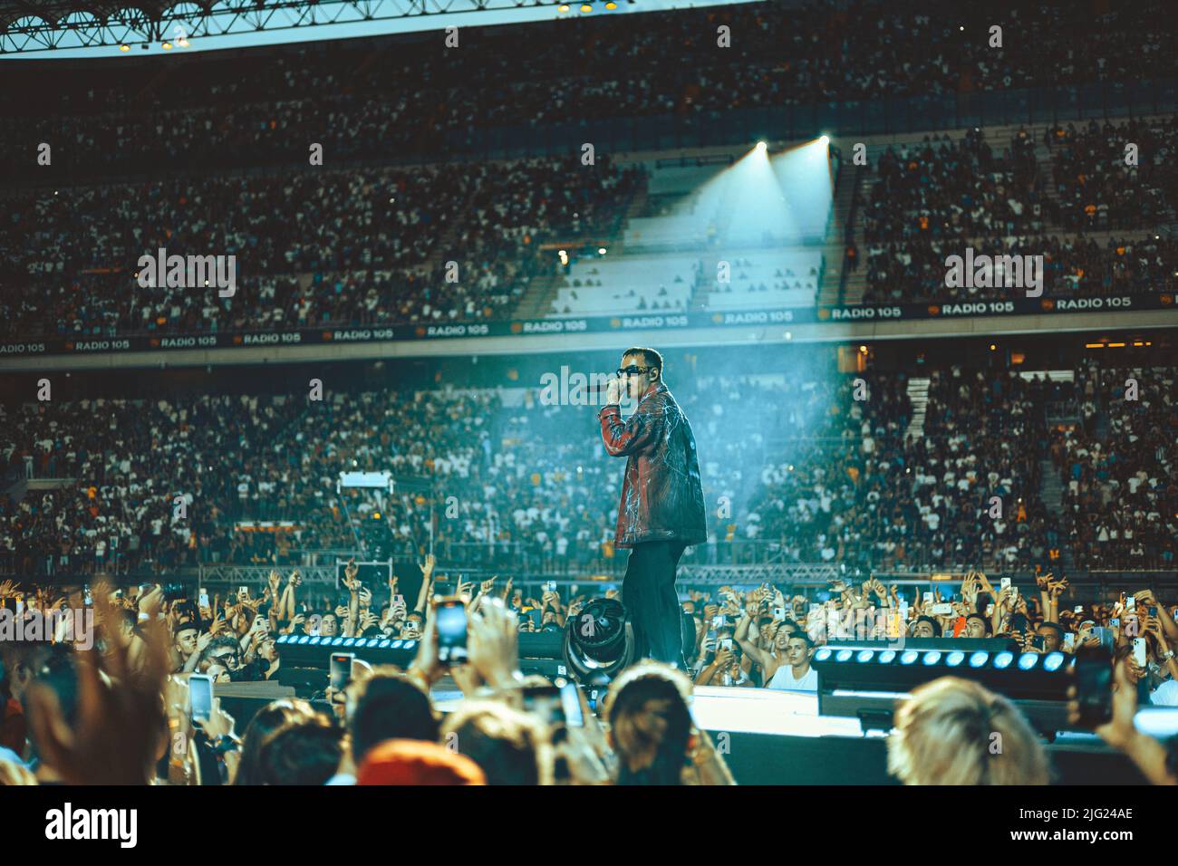 07/07/2022 - Italian rapper SALMO performing live at San Siro Stadium ...