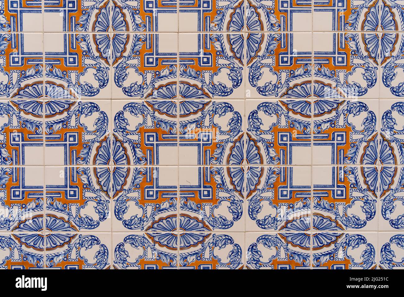 Patterns and textures on beautiful painted tiles in Portugal Stock ...