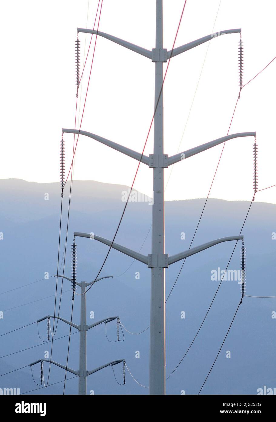 Electric lines and support towers Stock Photo - Alamy