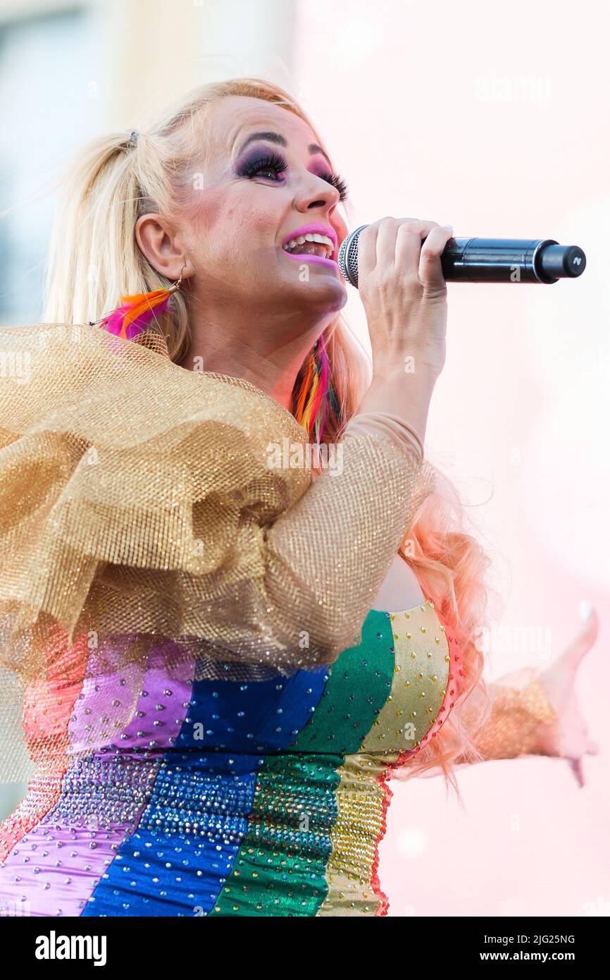 Singer Sonia María Priego better known by her stage name La Hungara ...