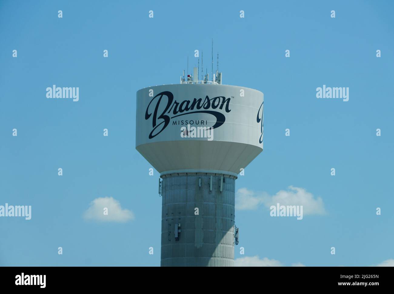 Branson, Missouri, U.S.A - June 21, 2022 - The water tower in the ...