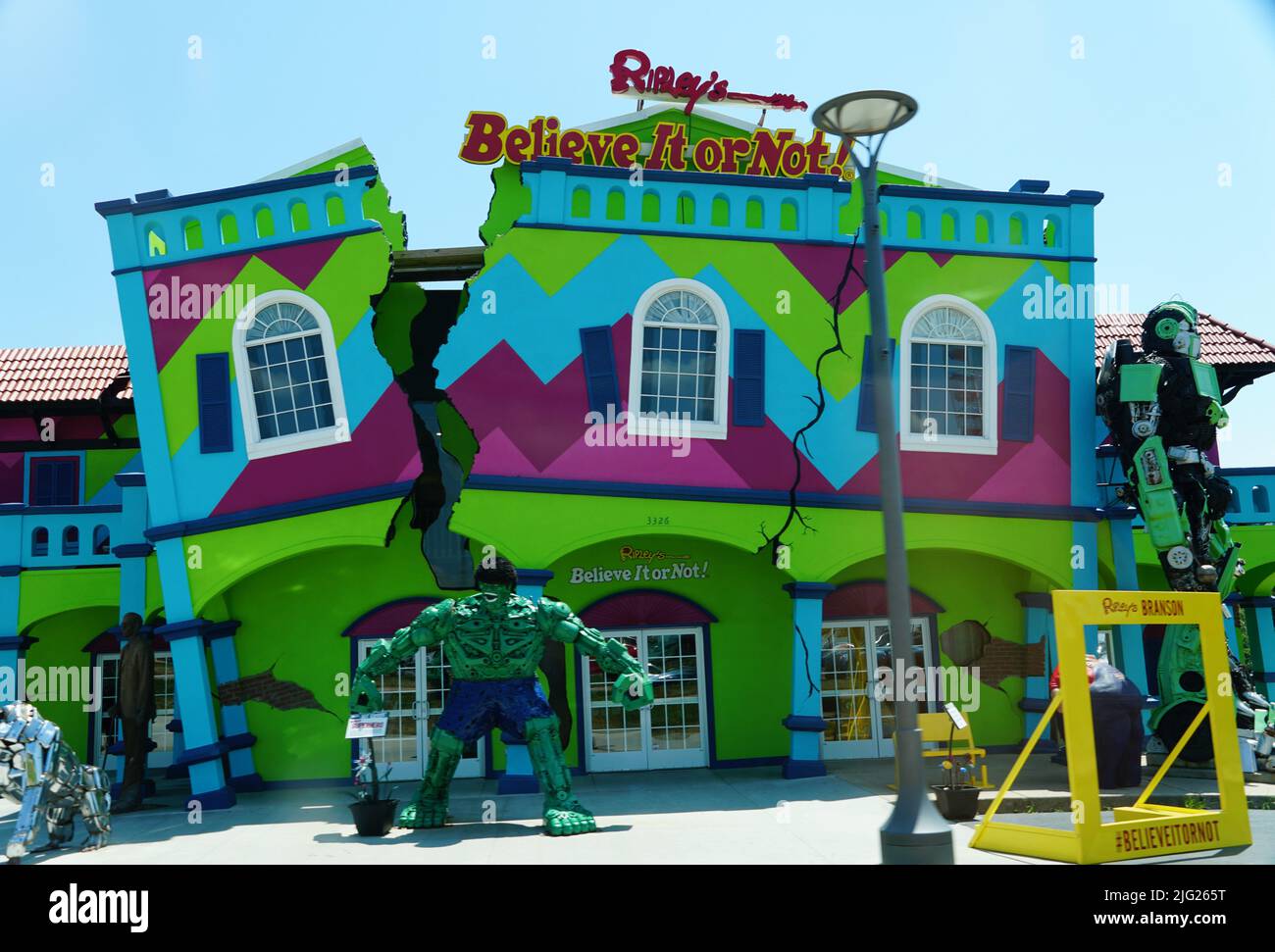 Branson, Missouri, U.S.A - June 21, 2022 - The water tower in the ...