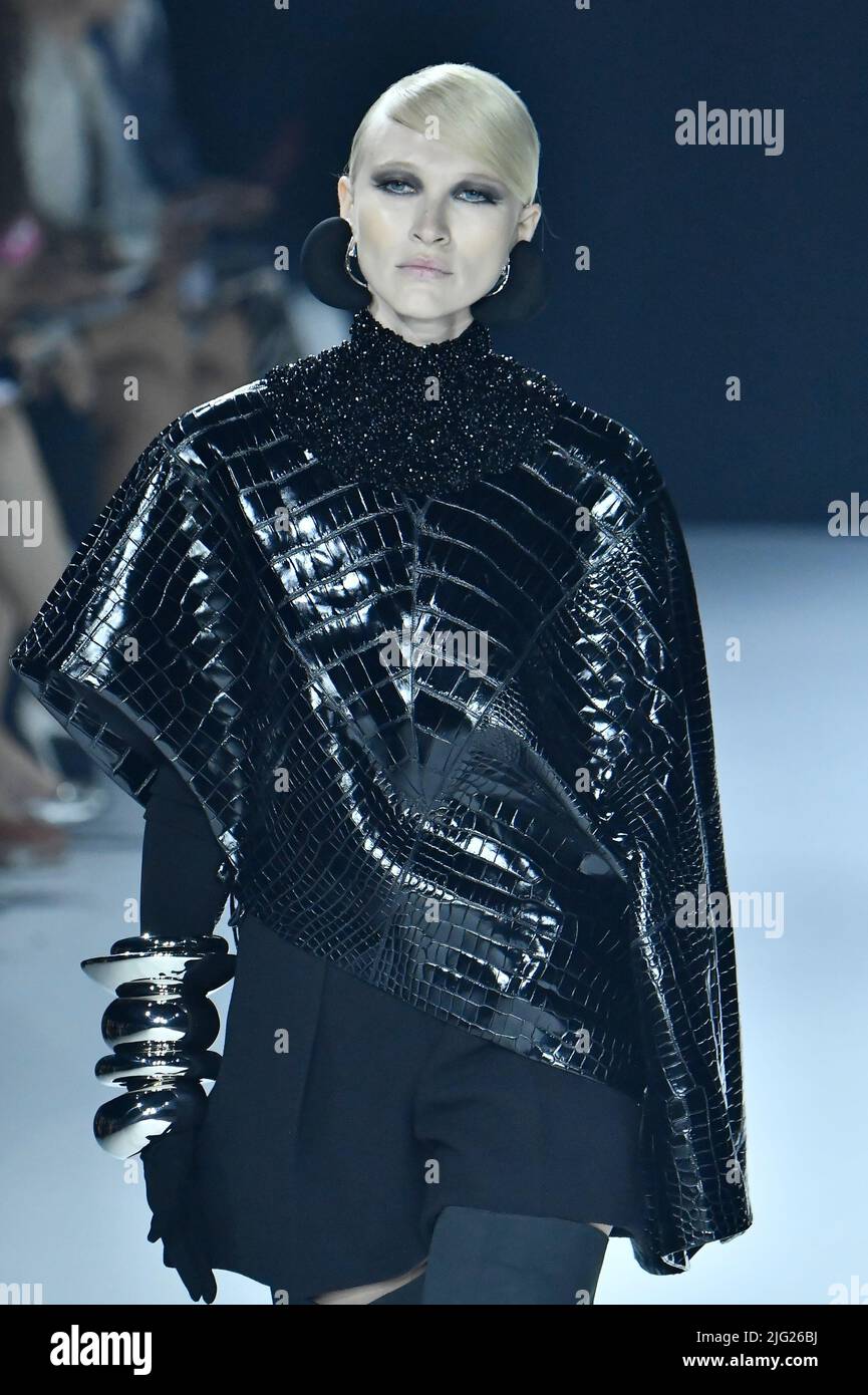 A model walks on the runway at the Stephane Rolland fashion show during Fall Winter 2022-2023 ...
